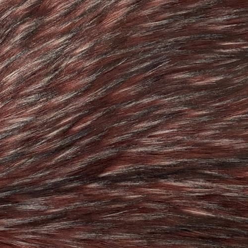 Faux Fur Fabric (Red Multicolor Husky) - Walmart.com