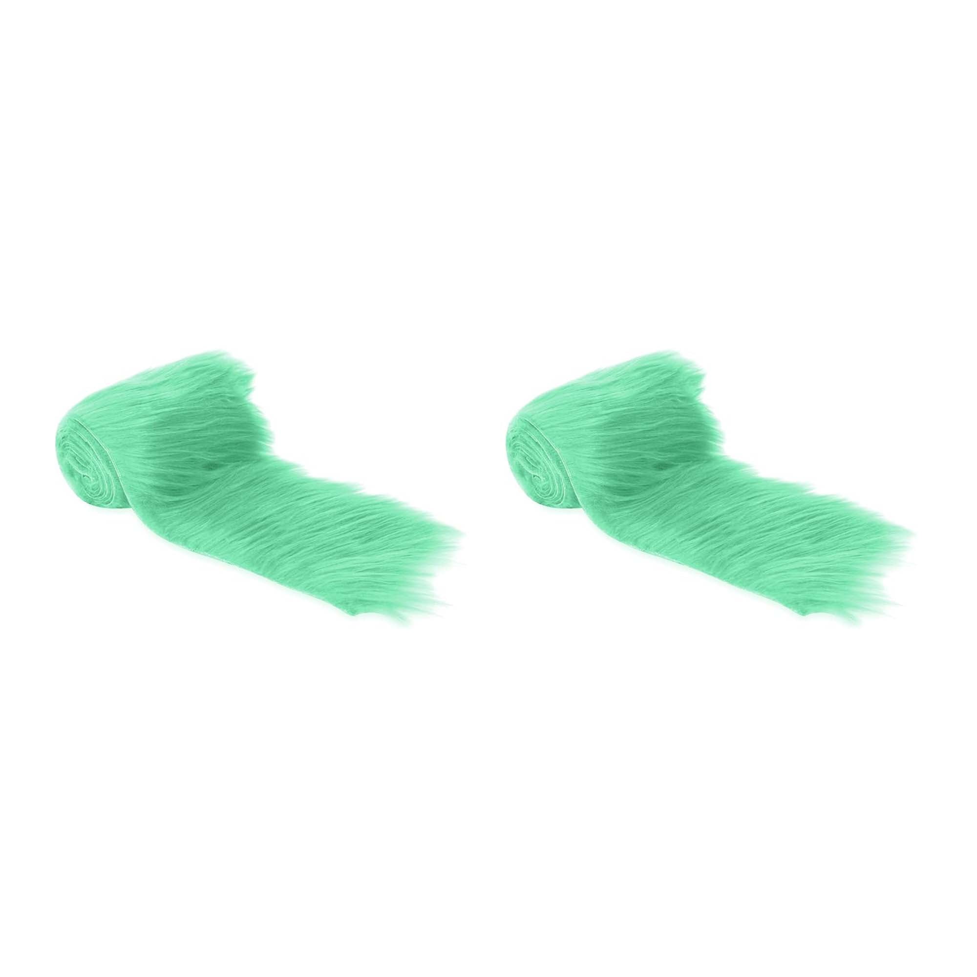 FabricLA Faux Fur Fabric Trim for Crafts | Mint Fur Fabric | Fur Trim ...