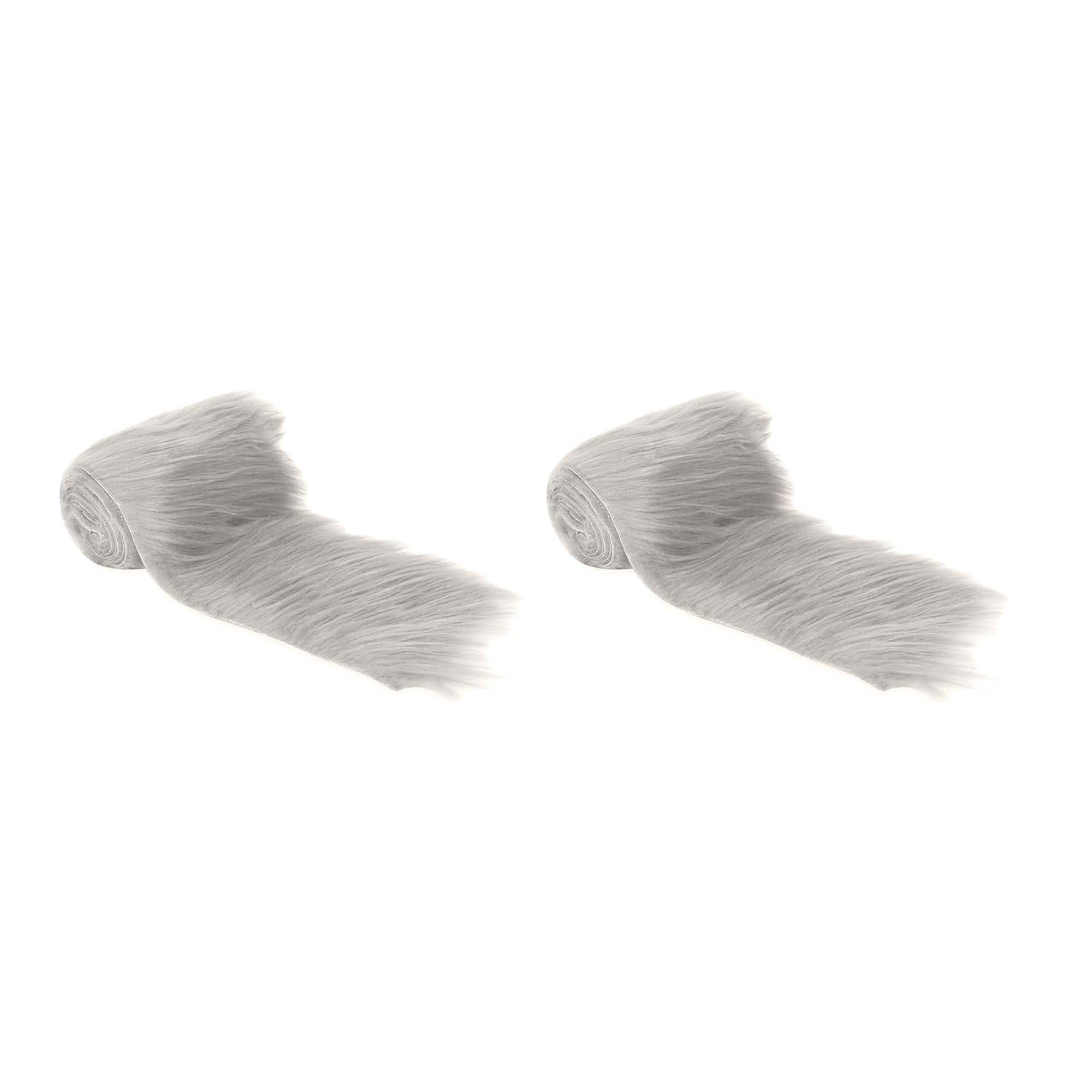 Faux Fur Fabric Trim for Crafts | Platinum Gray Fur Fabric | Fur Trim ...