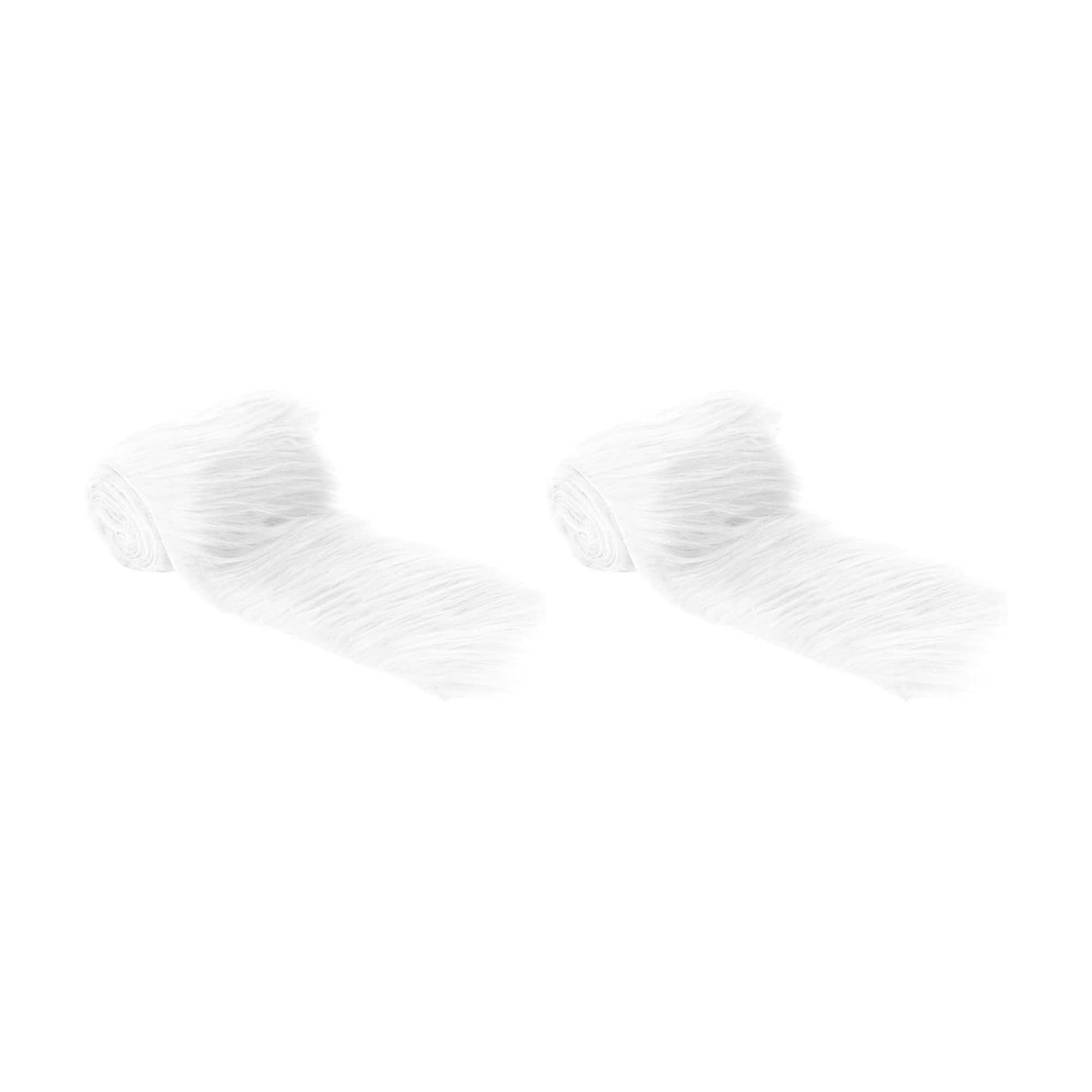 FabricLA Faux Fur Fabric Trim for Crafts | White Fur Fabric | Fur Trim ...