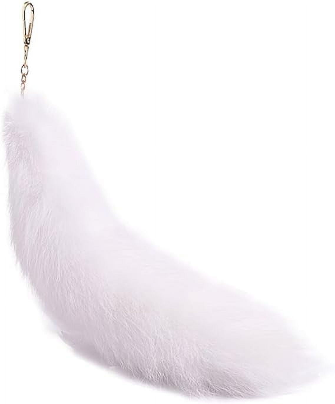 Faux Fur Fox Tail Keychain Soft Fluffy Animal Tail Bag Keychain Handbag ...
