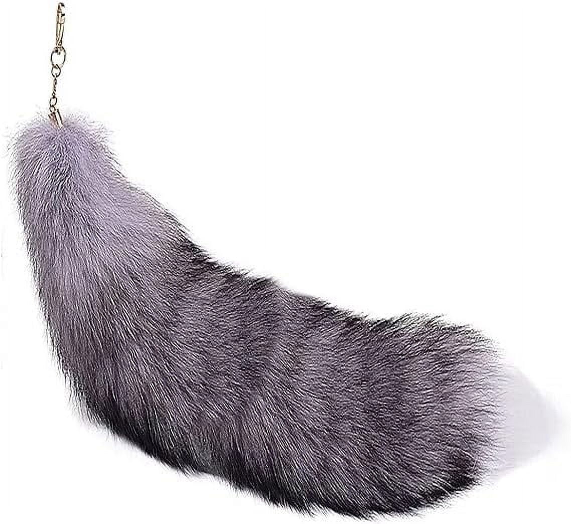Faux Fur Fox Tail Keychain Soft Fluffy Animal Tail Bag Keychain Handbag ...