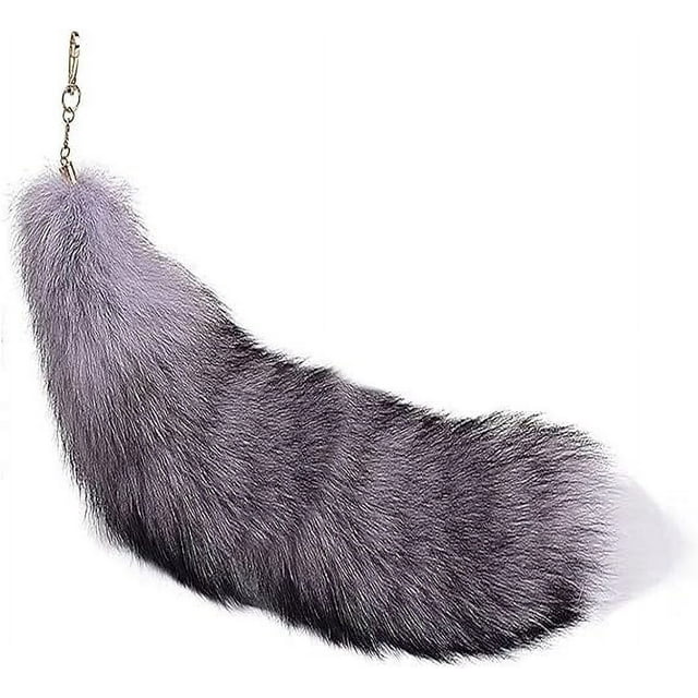 Faux Fur Fox Tail Keychain Soft Fluffy Animal Tail Bag Keychain Handbag ...