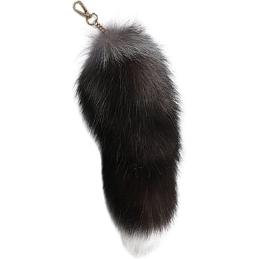 BOFEER Huge Fluffy Faux Fur Fox Tail Keychain Therian Tail Fox Tail ...