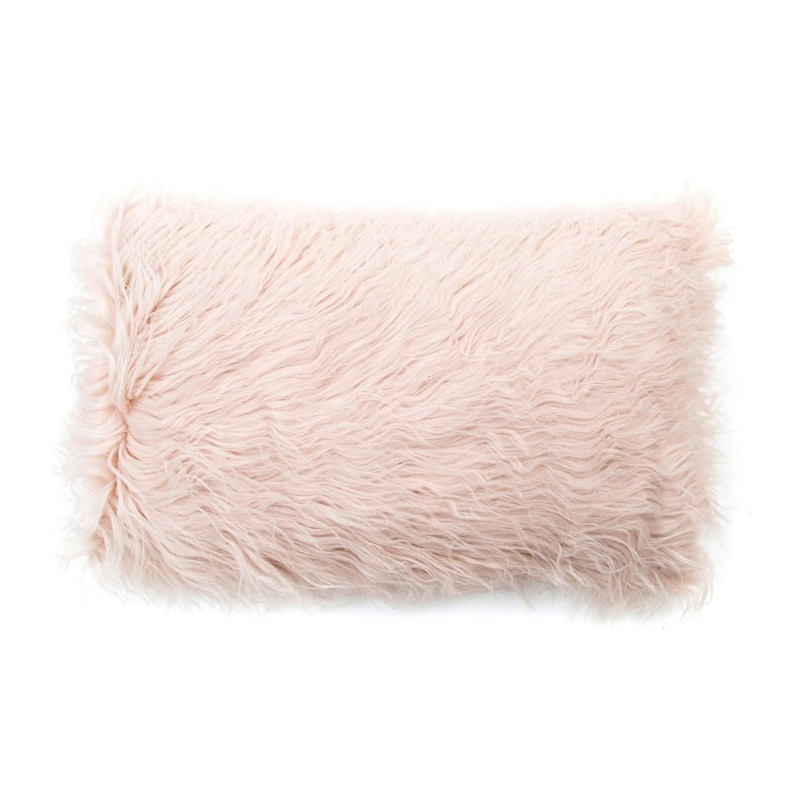 Faux Fur Fuzzy Pillow Cover Plush Decorative Waist Pillowcase Couch ...