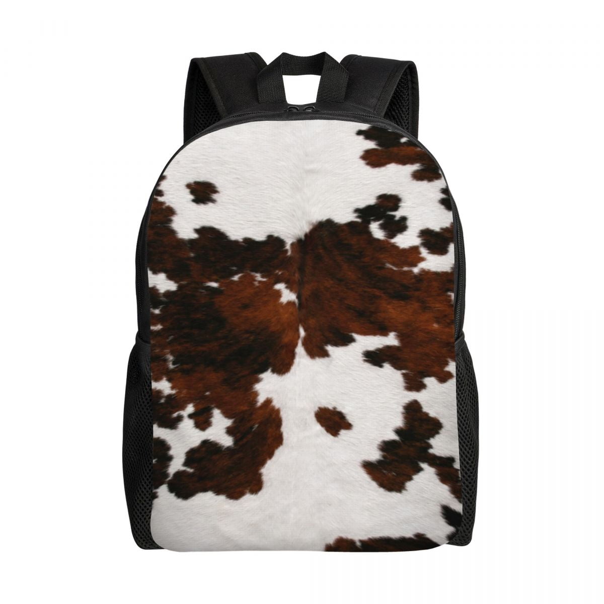 Faux Fur Modern Cowhide Texture Laptop Backpack Fashion Bookbag for ...