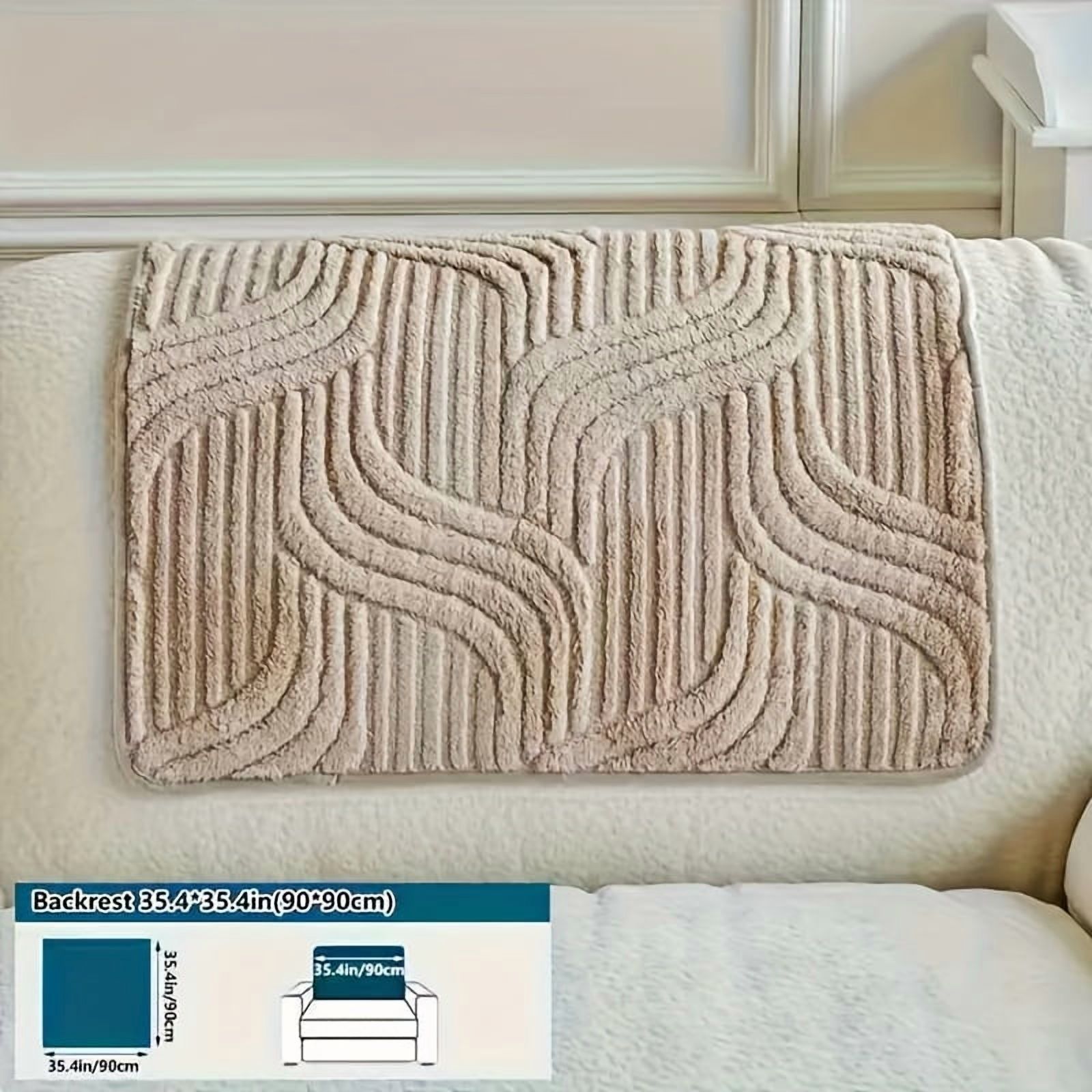 Faux Fur Non-Slip Sofa Pad: Modern Luxury, Pet-Resistant, Breathable ...