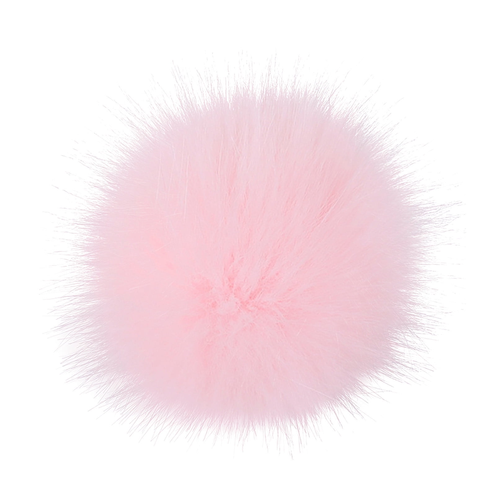 Faux Fur Pom Poms for Hats Crafts Fluffy Pom Poms with Elastic Loop for ...