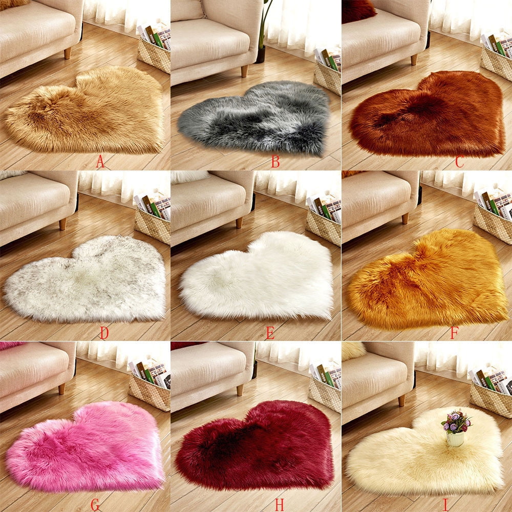 Faux Fur Rug,Area Rugs,Fluffy Small Sheepskin Rug,15.75×19.69 inch ...