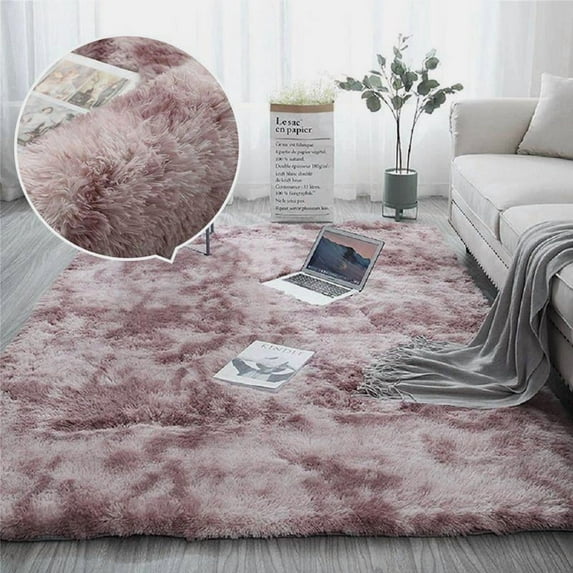 Faux Fur Shag Rug, 1 Count Soft Floor Mat, Shaggy Area Rug, Decorative ...