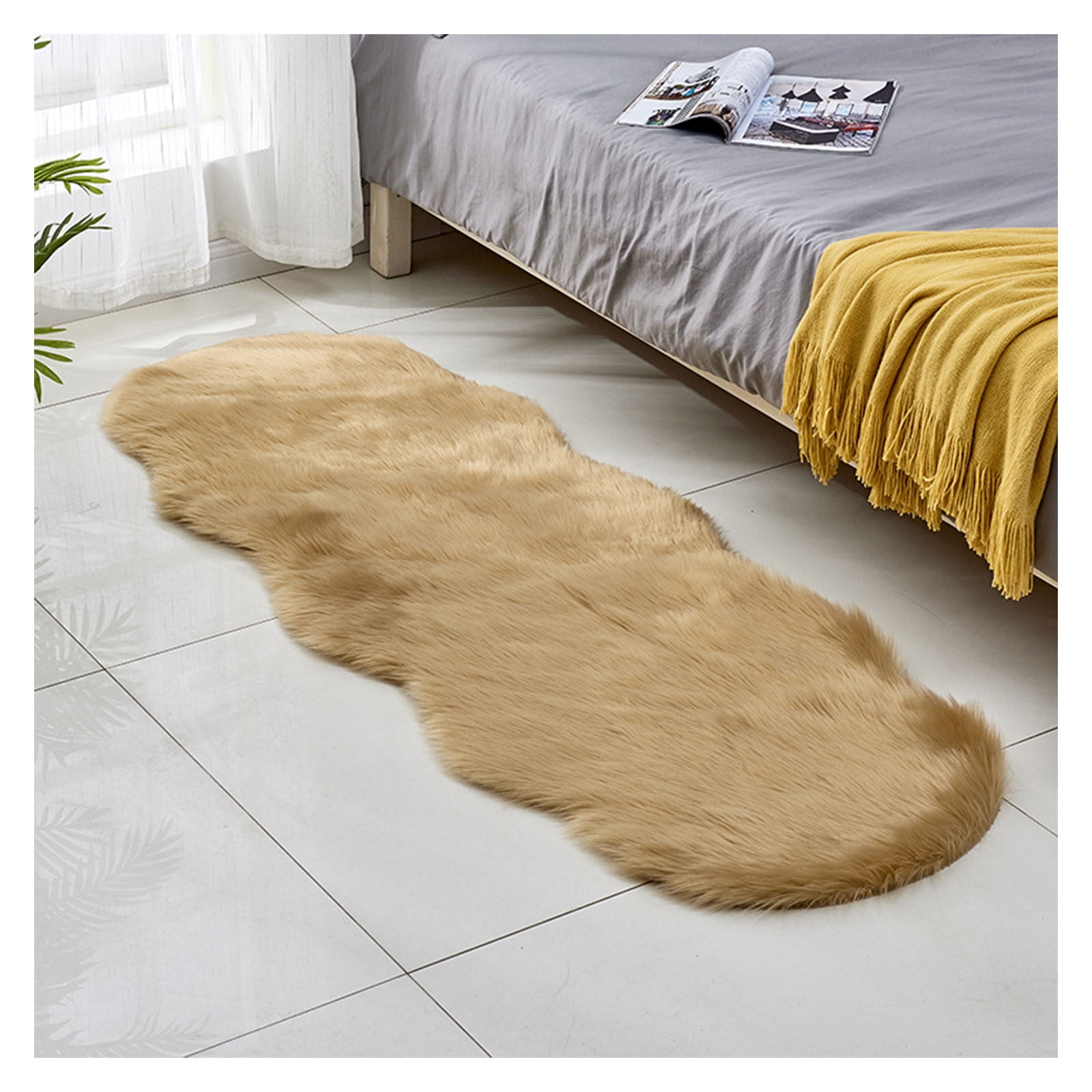 Faux Fur Sheepskin Rug Extra Soft Cozy Long Pile Carpet Carpet Fluffy ...