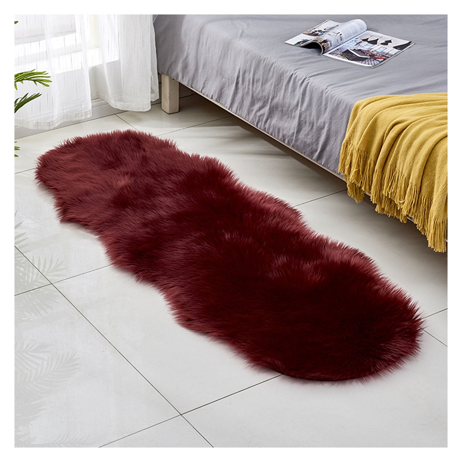 Faux Fur Sheepskin Rug Extra Soft Cozy Long Pile Carpet Carpet Fluffy ...
