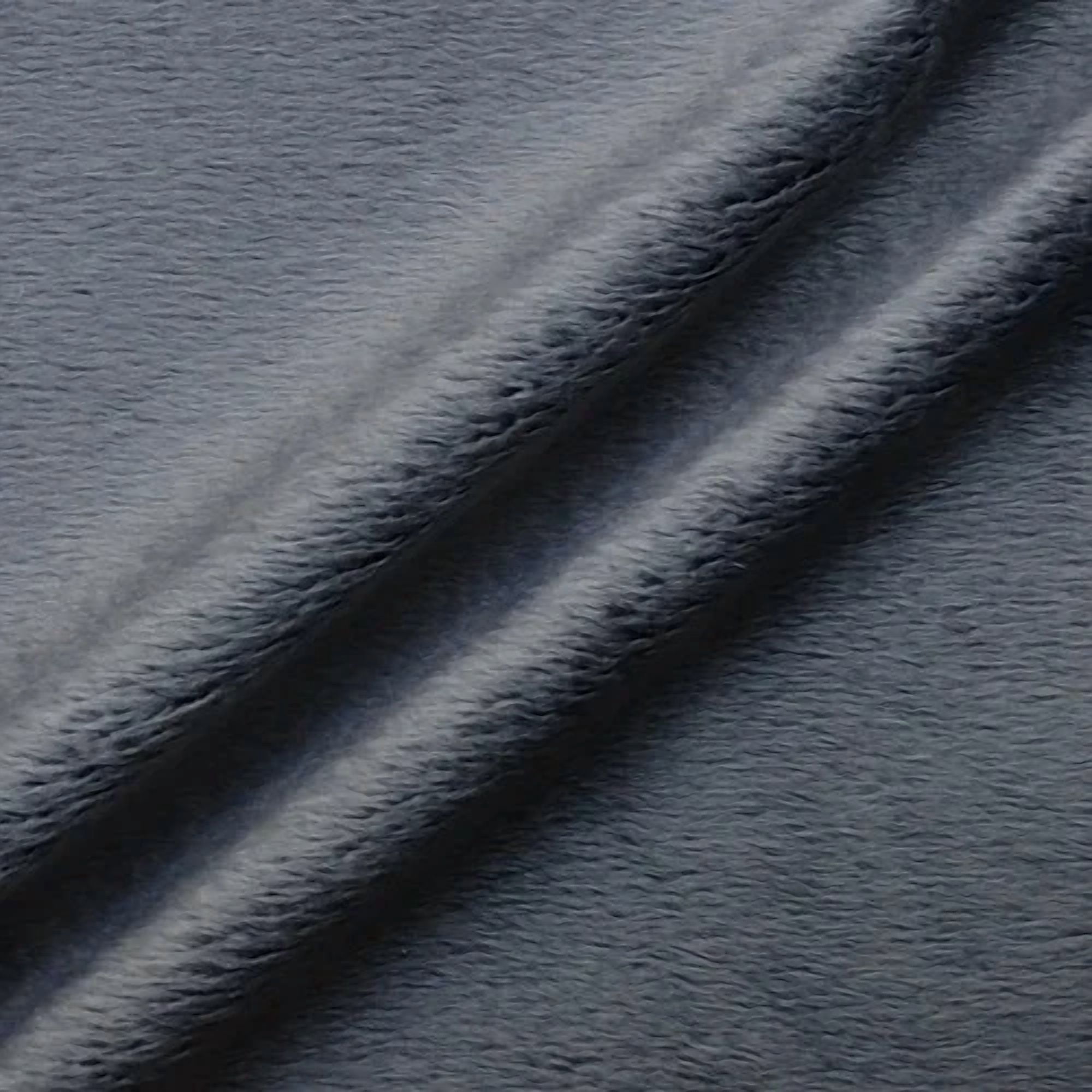 Faux Fur Soft Solid Minky Fabric By The Yard Charcoal Gray - Walmart.com