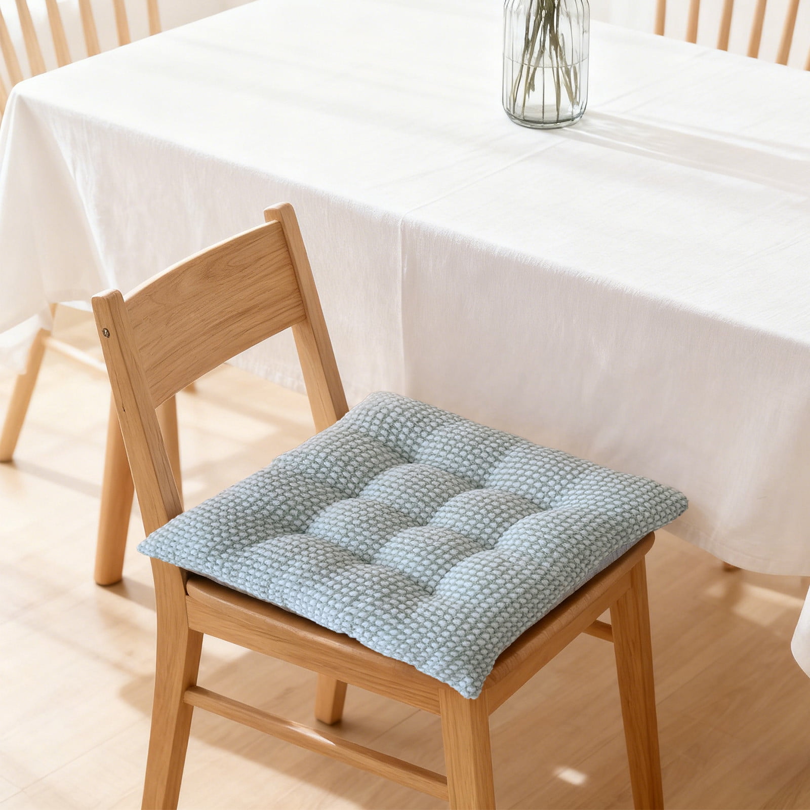 Faux Fur Square Winter Seat Cushion in Blue - Soft, Warm & Inviting ...