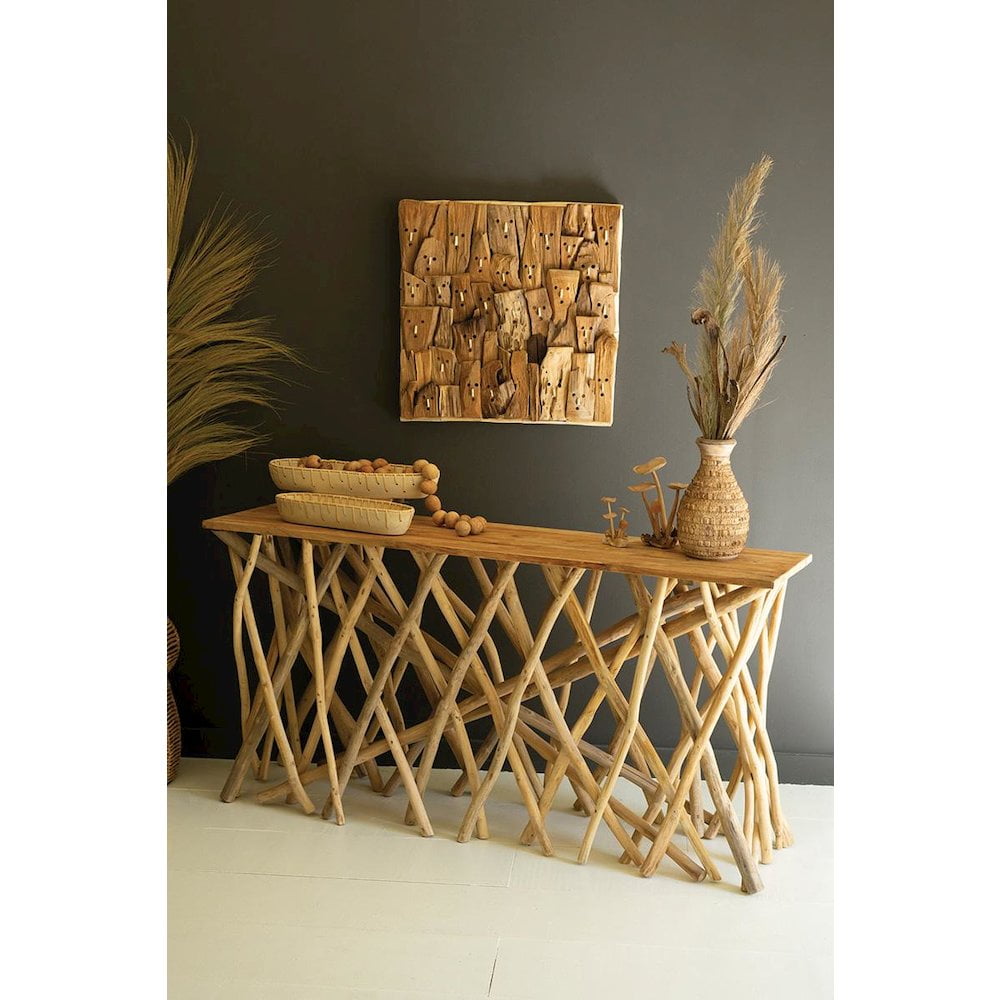 REPURPOSED TEAK WOOD BRANCHES CONSOLE TABLE - Walmart Business Supplies