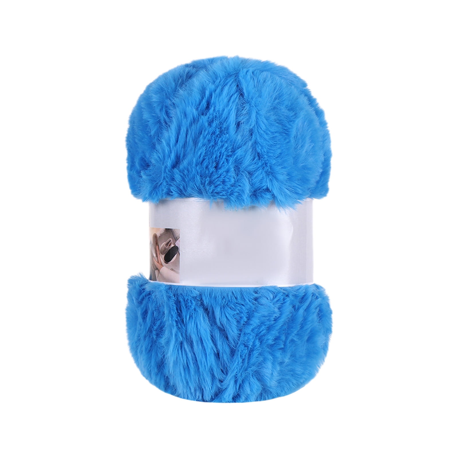 Faux Fur Yarn Ball Knitting Crochet Yarn Soft Fluffy Yarn for Scarves ...