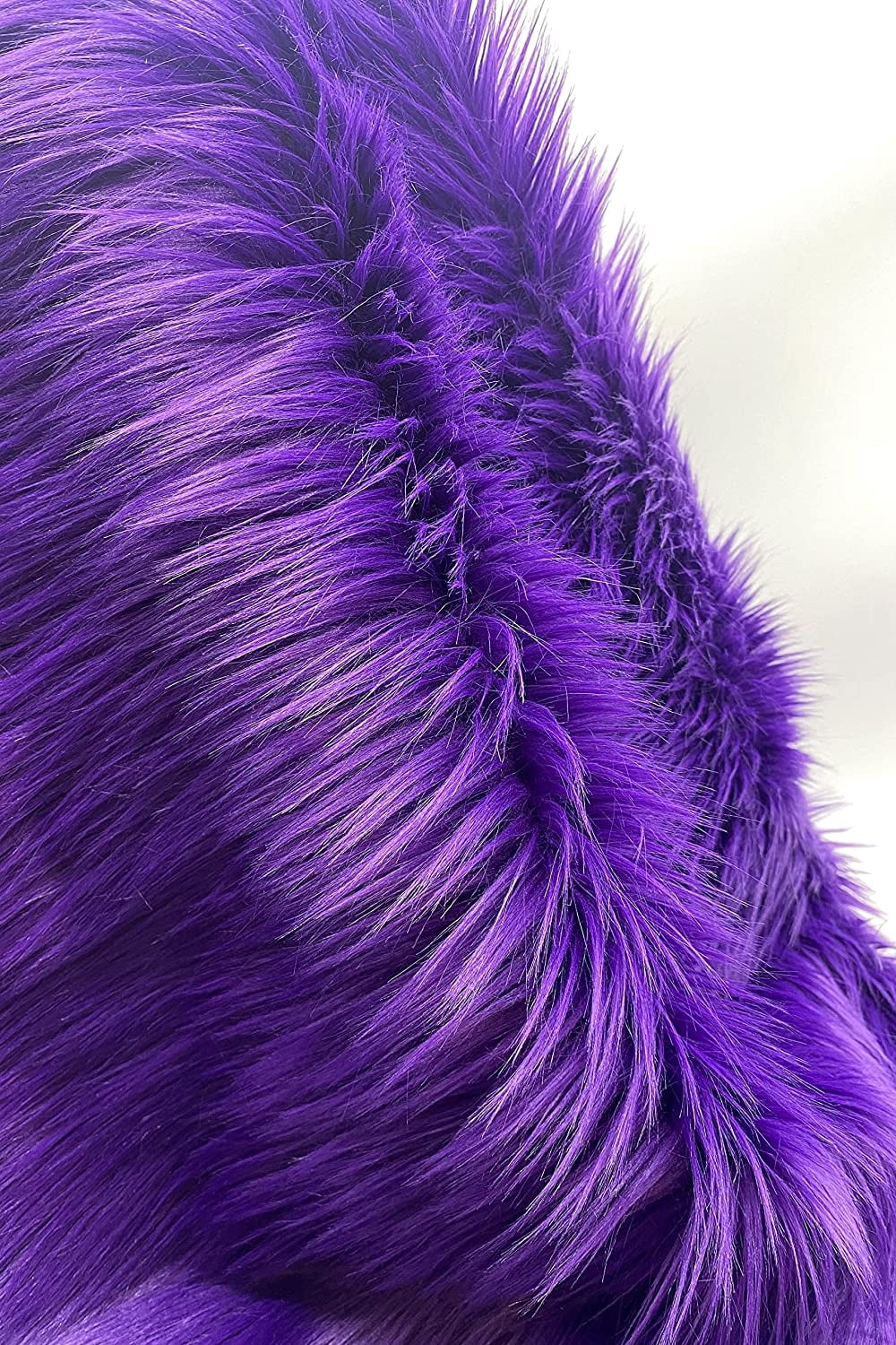 Faux Fur by the Yard - Long Pile Mohair Fur - Purple - Walmart.com