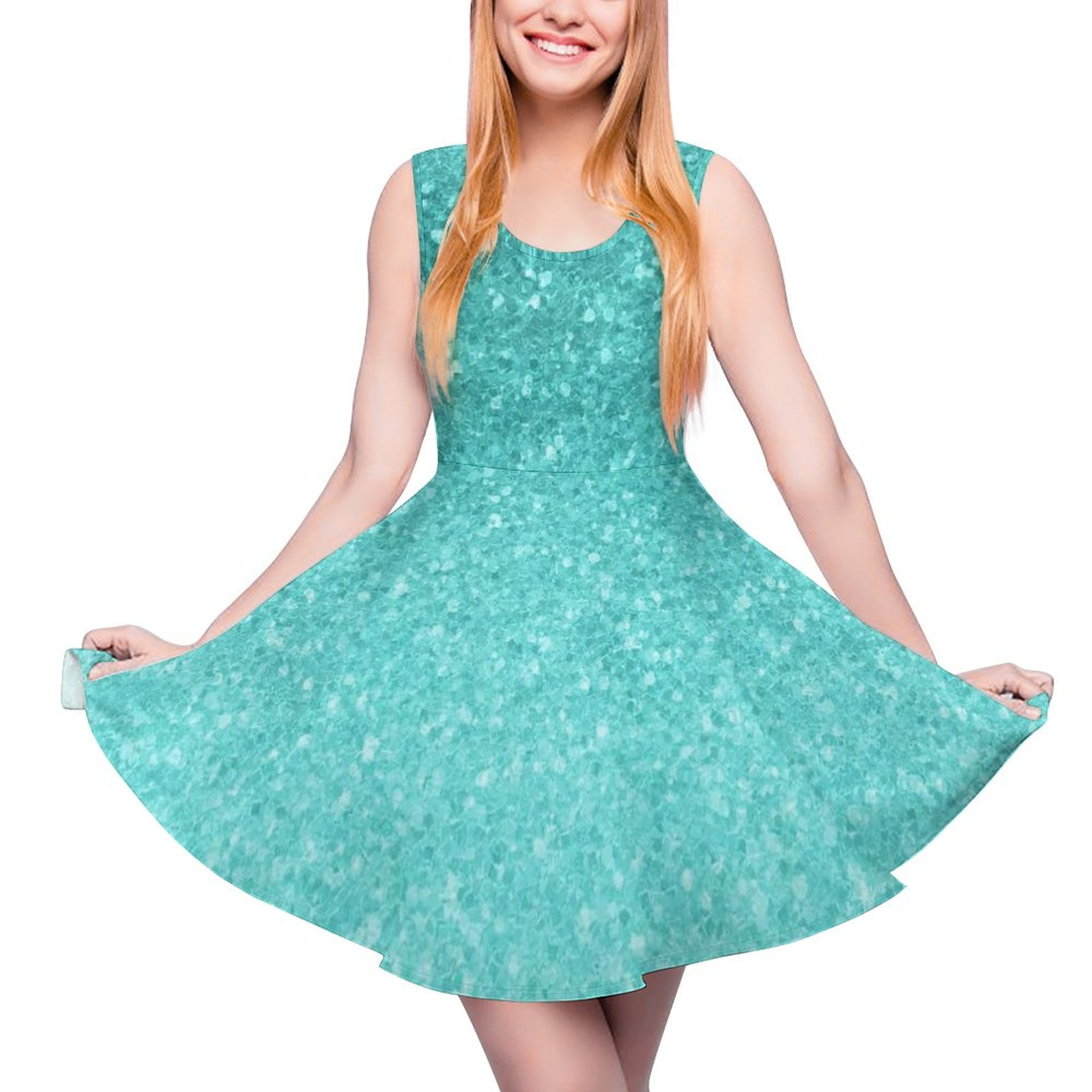 Faux Gold Metallic Dress Glitter Metal Print Sparkly Aesthetic Dresses ...