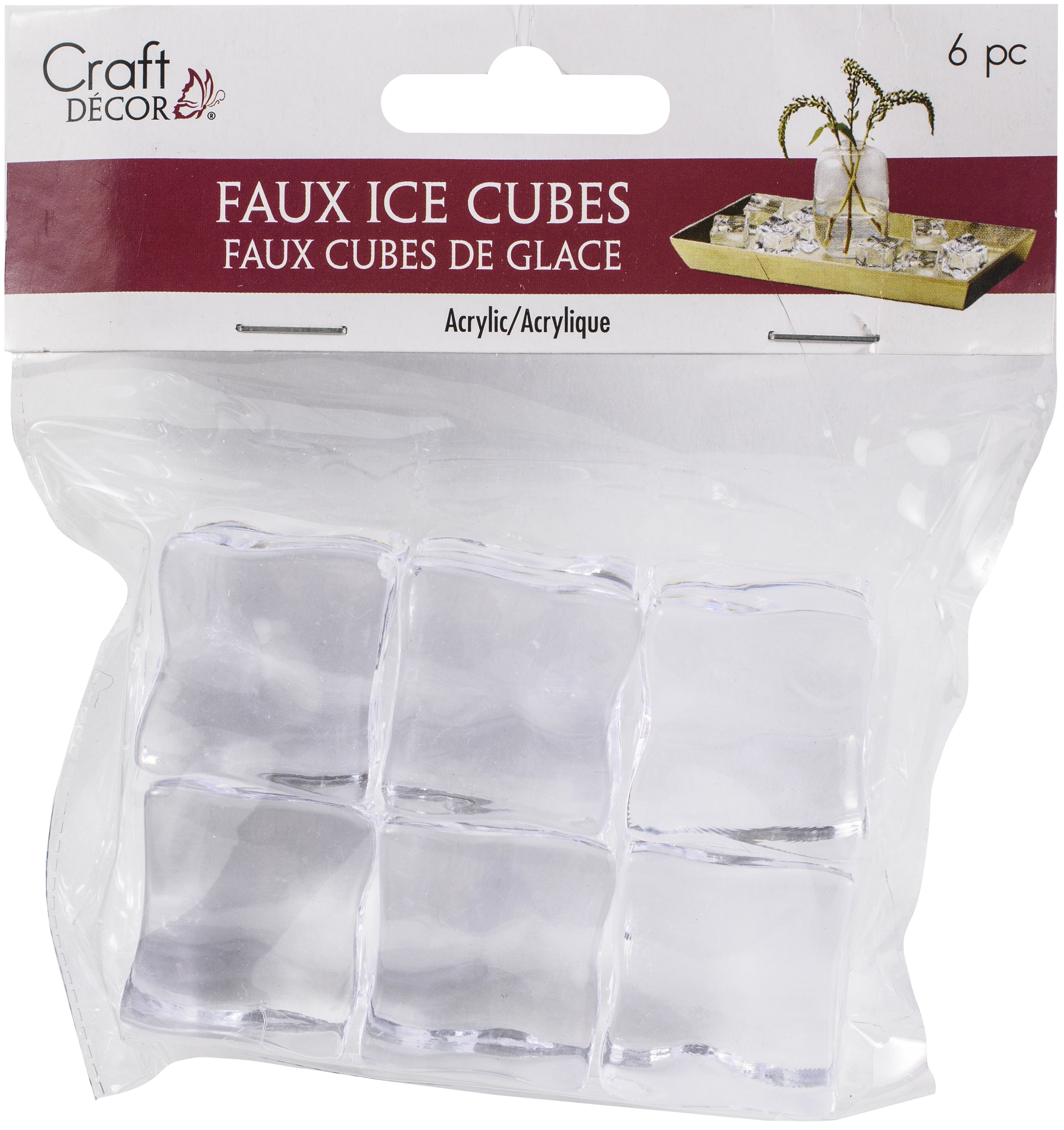 Faux Ice Cubes 6/Pkg-Large - Walmart.com
