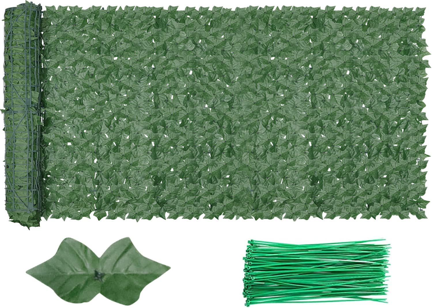 Faux Ivy Fence Privacy Screen Outdoor Expandable Artificial Greenery ...