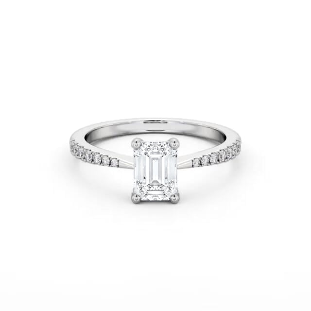 Faux Jewel 1.7 Ct Emerald Cut Moissanite Engagement Ring - Solitaire ...