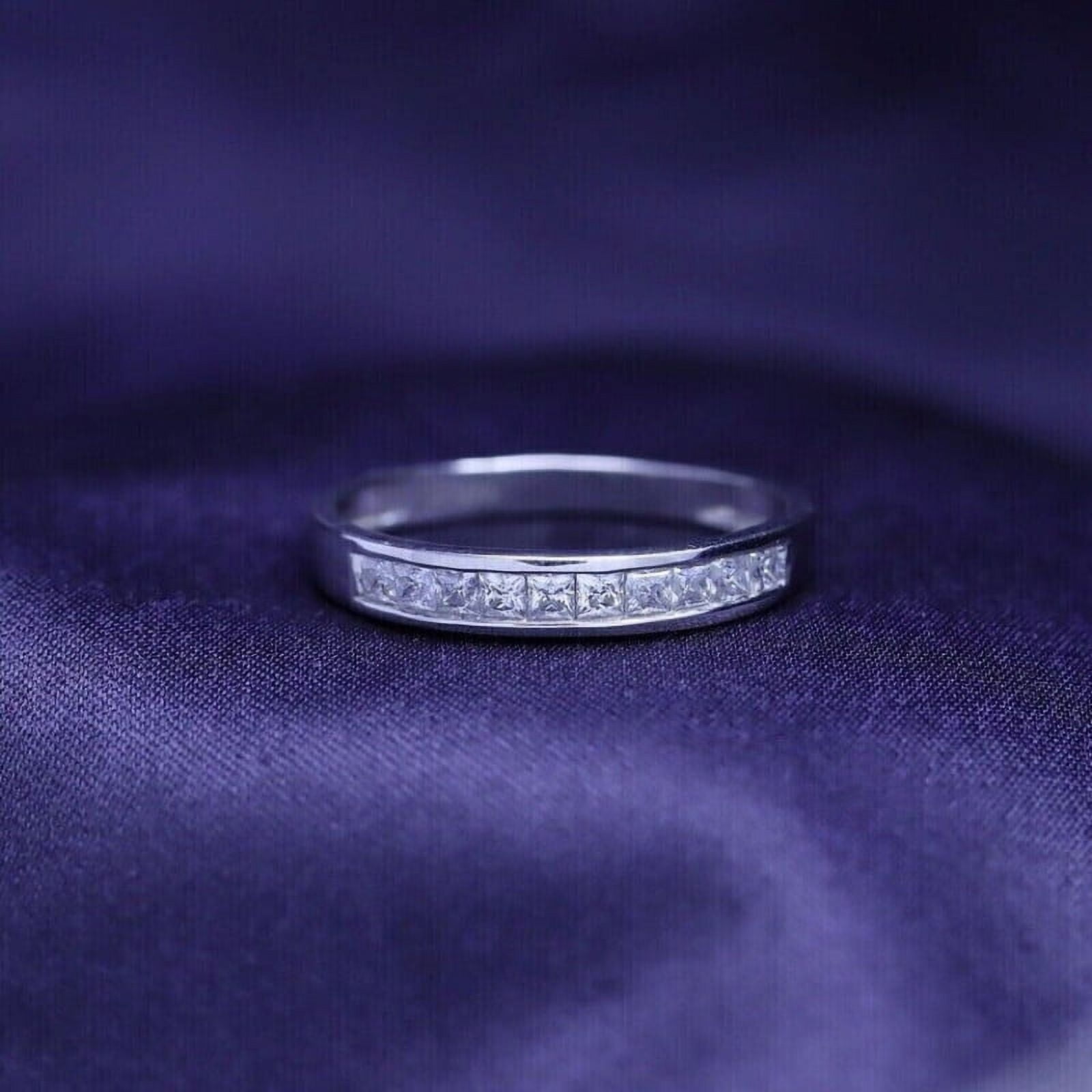 Faux Jewel 1.75 Ct Lab Diamond Princess Cut Wedding Ring - Simple Bezel ...