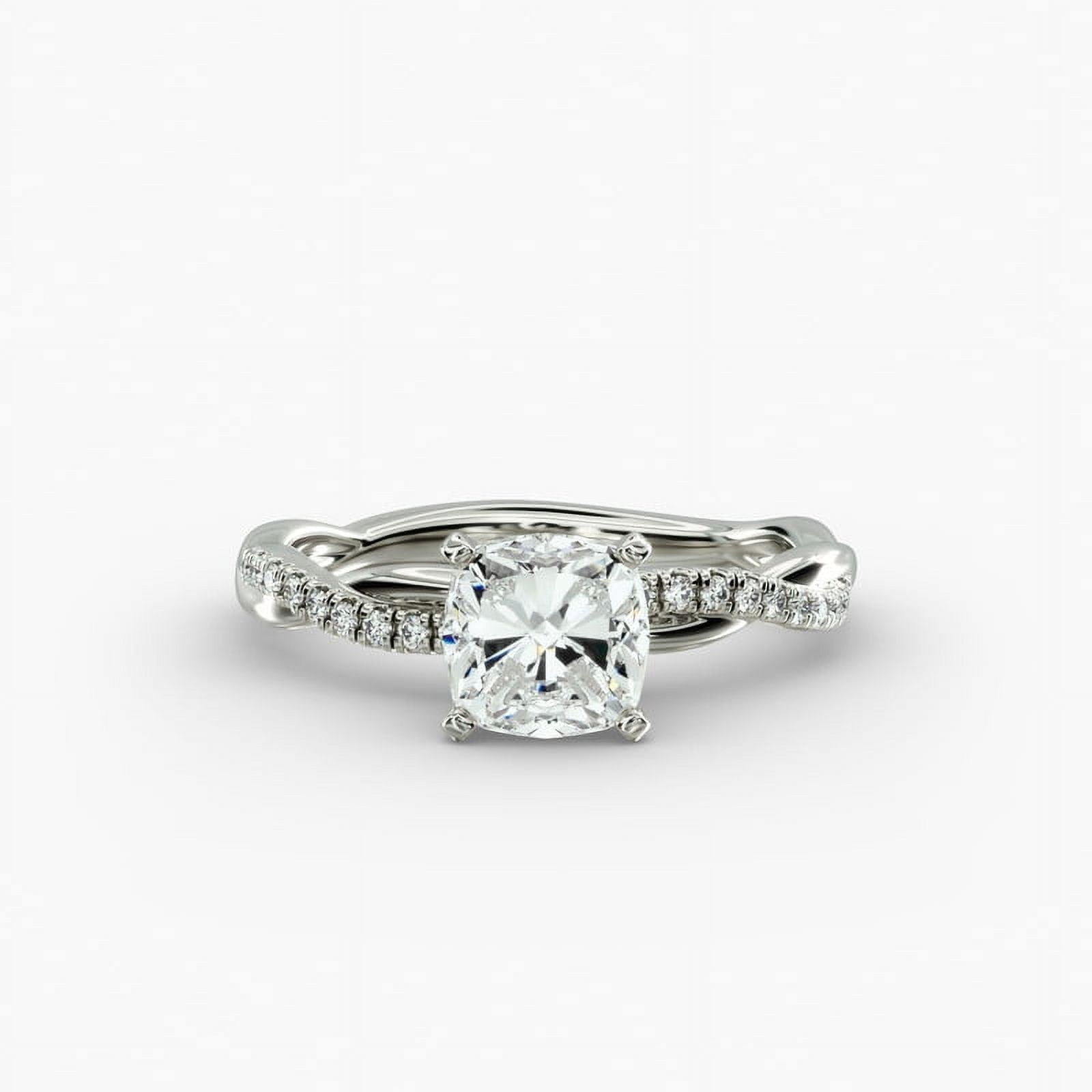 Faux Jewel 1.8 Ct Cushion Cut Diamond Engagement Solitaire Ring - 14K ...