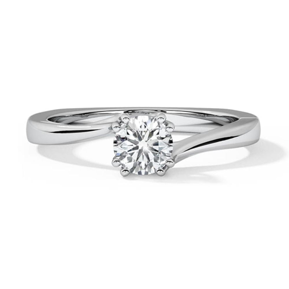 Faux Jewel 1.8 Ct Round Cut Diamond Rings - 14K White Gold Plated Ring ...