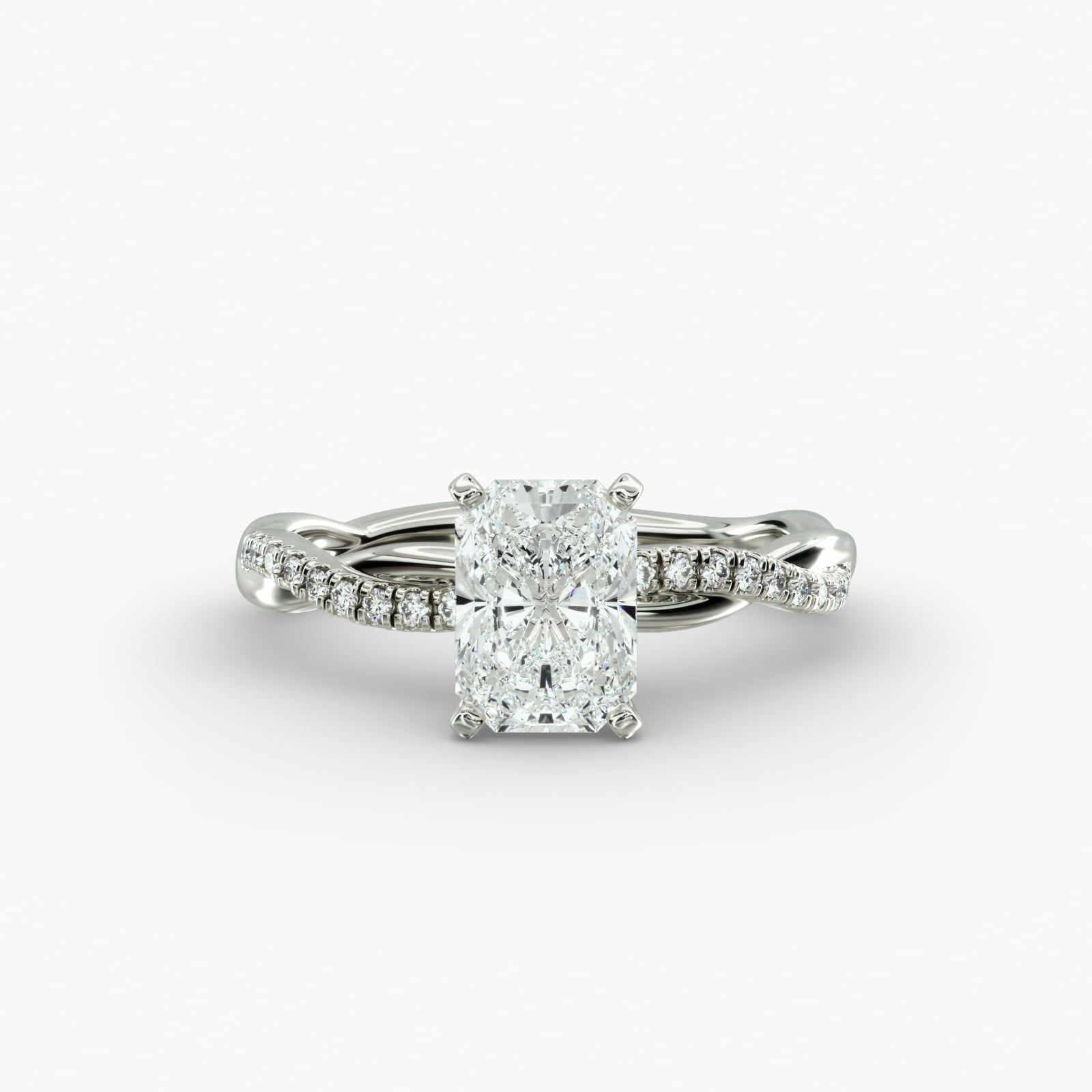 Faux Jewel 1.9 Ct Radiant Cut Lab Created Diamond Engagement Ring - 14K ...