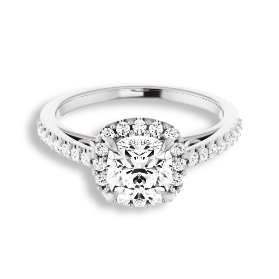 Faux Jewel 14K White Gold Plated Solitaire Engagement Rings - 2 Ct ...