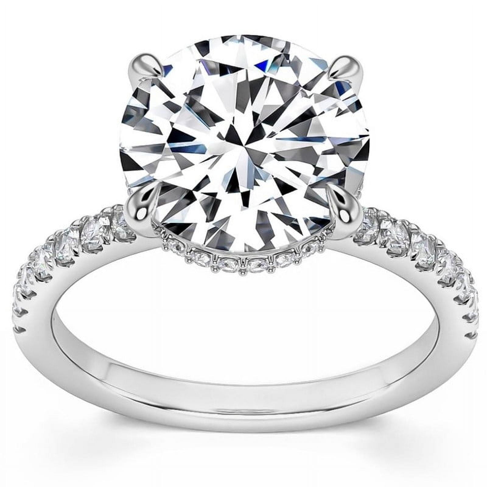 Faux Jewel 2 Ct Round Cut Lab Created Diamond Solitaire Ring for Women ...