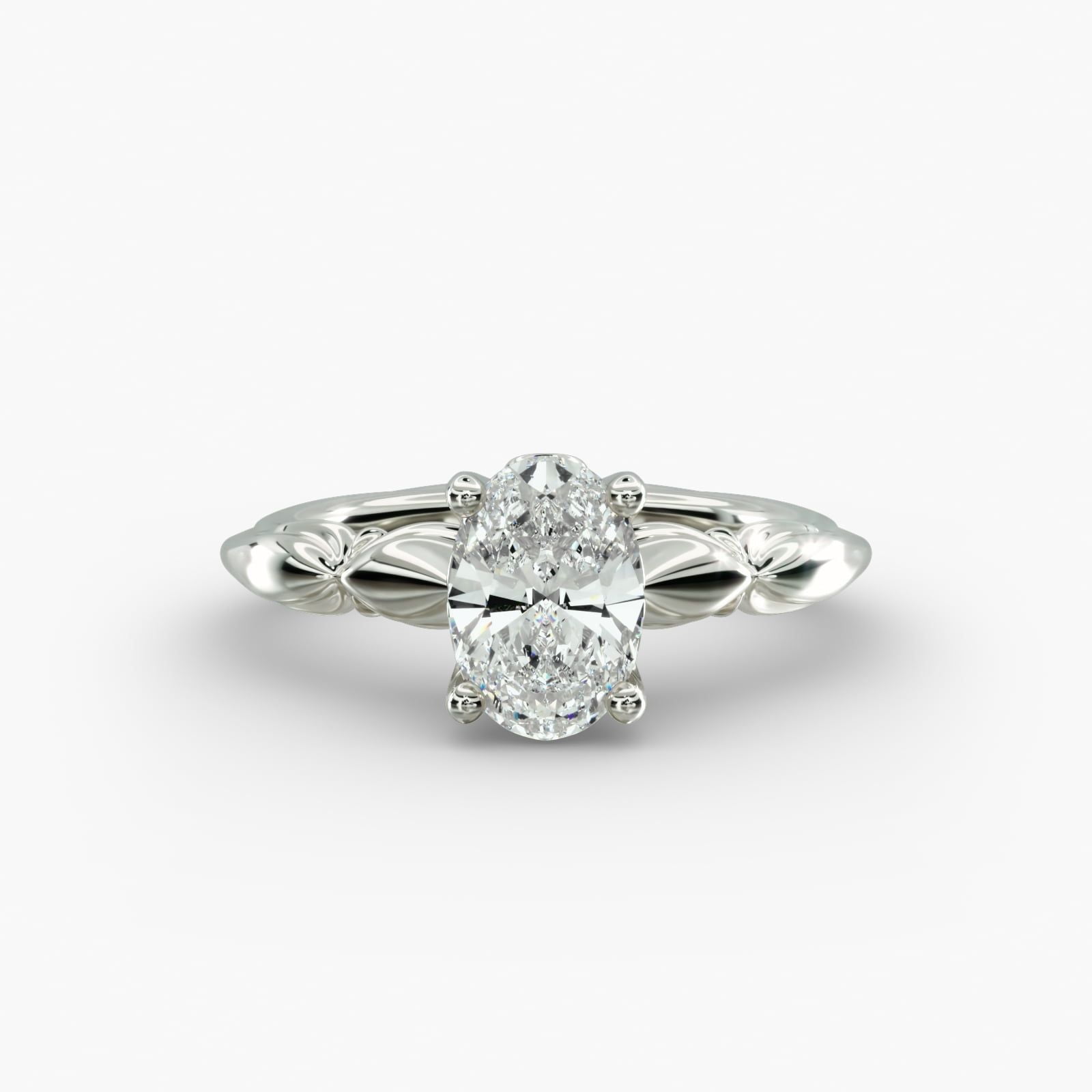 Faux Jewel Oval Cut 2 Ct Lab Created Diamond Women's Wedding Band ...