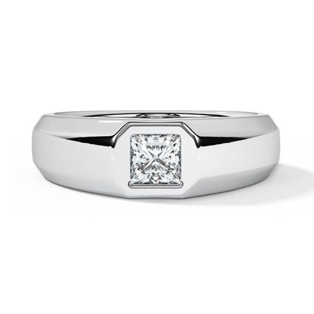 Faux Jewel Princess Cut 2 Ct Diamond Ring for Women - 14K White Gold ...