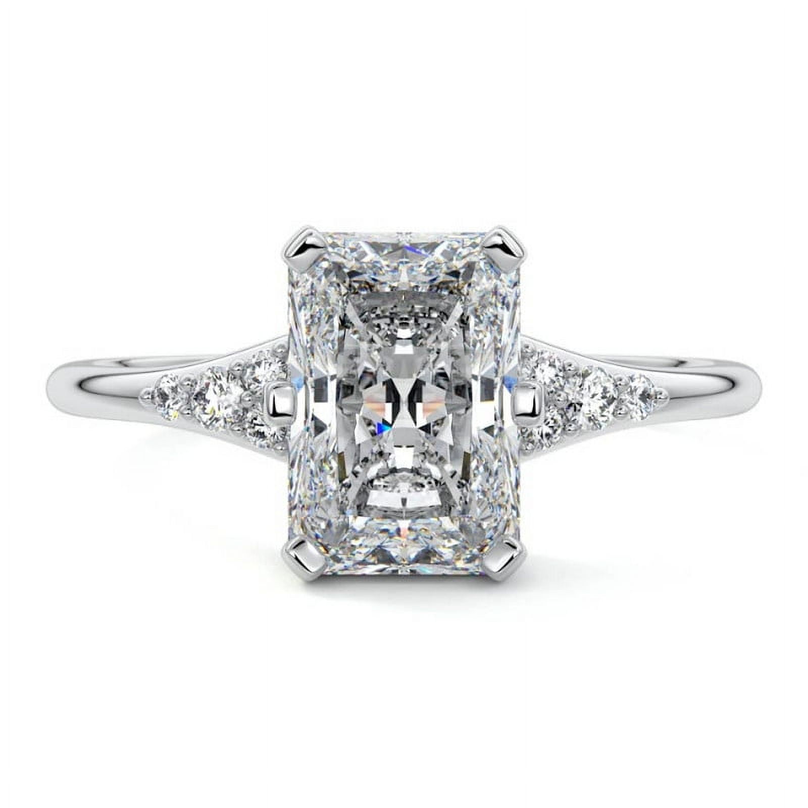 Faux Jewel Radiant Cut 1.6 Ct Lab Created Diamond Wedding Ring - 14K ...