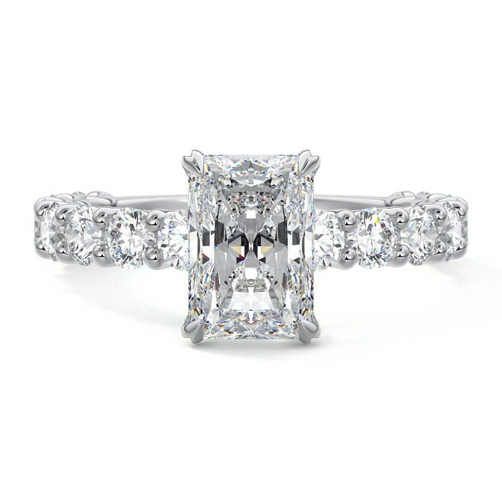 Faux Jewel Radiant Cut 2 Ct Lab Created Diamond Ring for Women - White ...