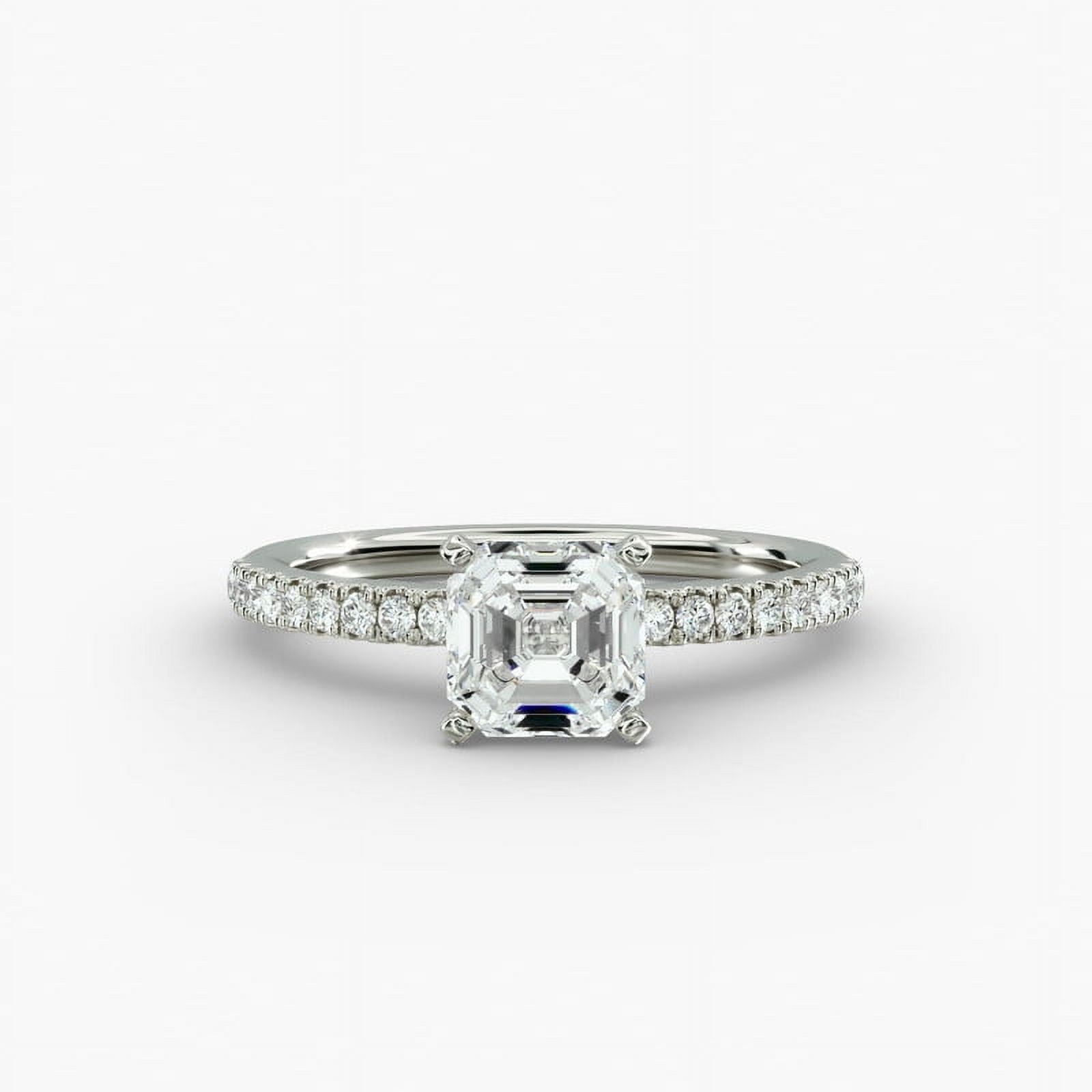 Faux Jewel Stamped 14K Silver Diamond Wedding Ring for Women ...