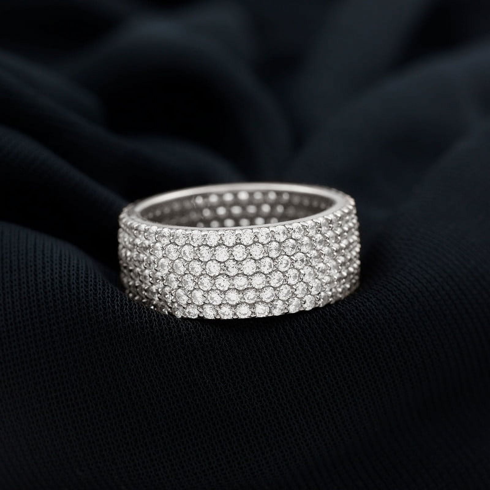 Faux Jewel Stamped 14k White Gold Over Engagement Ring for Women's - 2. ...