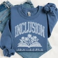 Faux Lace Inclusion Sweatshirt, Floral Book Autism Acceptance Sweater ...