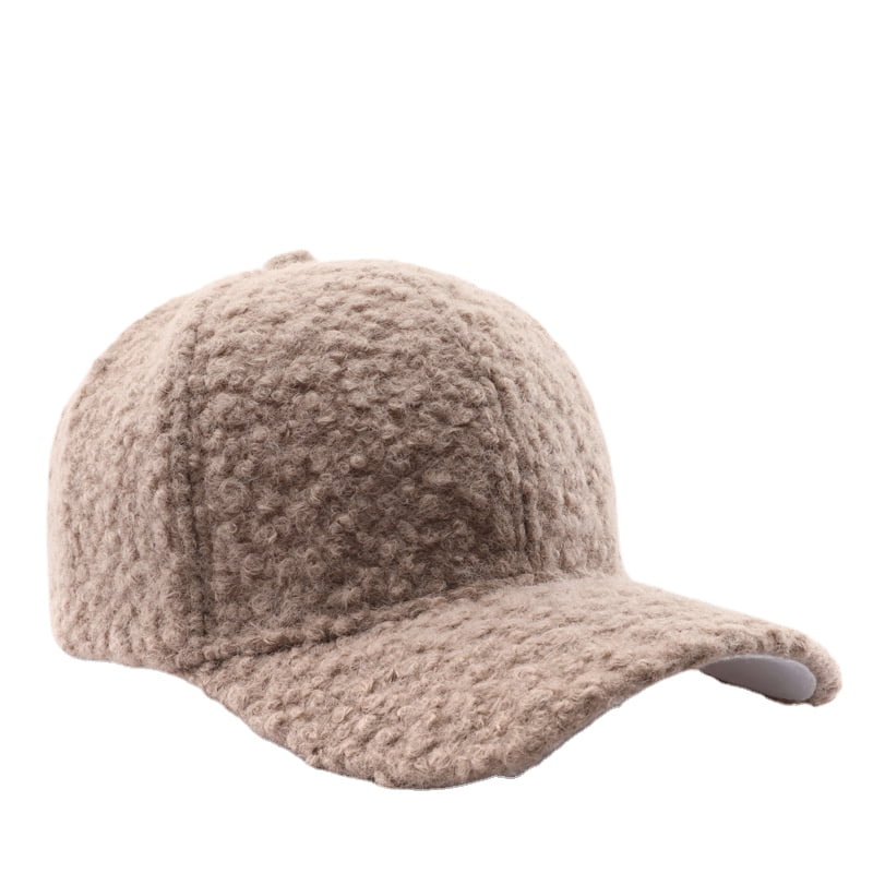 Faux-Lamb-Wool Baseball-Caps Warm-Winter Teddy-Fleece Hip-Hop Cap for ...
