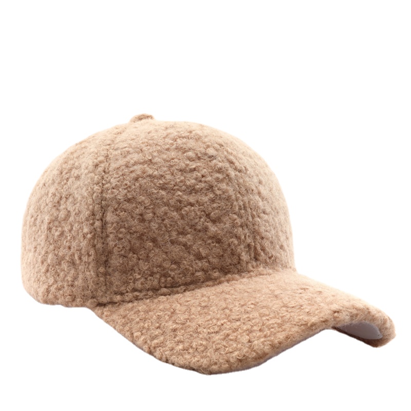 Faux-Lamb-Wool Baseball-Caps Warm-Winter Teddy-Fleece Hip-Hop Cap for ...