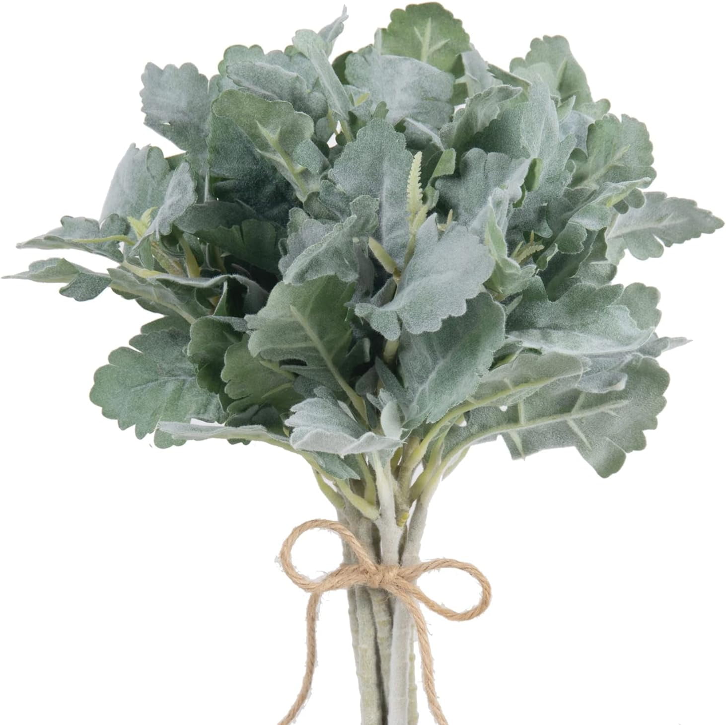 Faux Lambs Ear Stems Miller Fake Flocked Artificial Greenery for Home ...