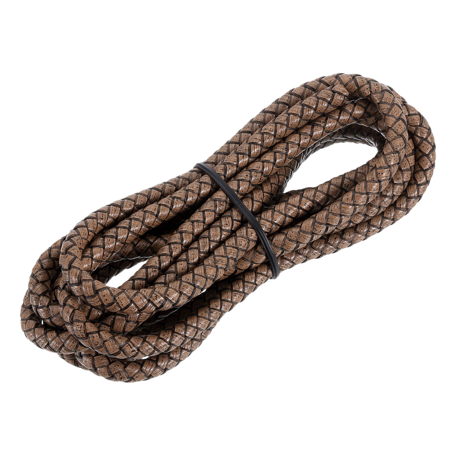 Faux Leather Braided Cord, Round Leather Bolo Tie String Rope, 6mm x 2m ...