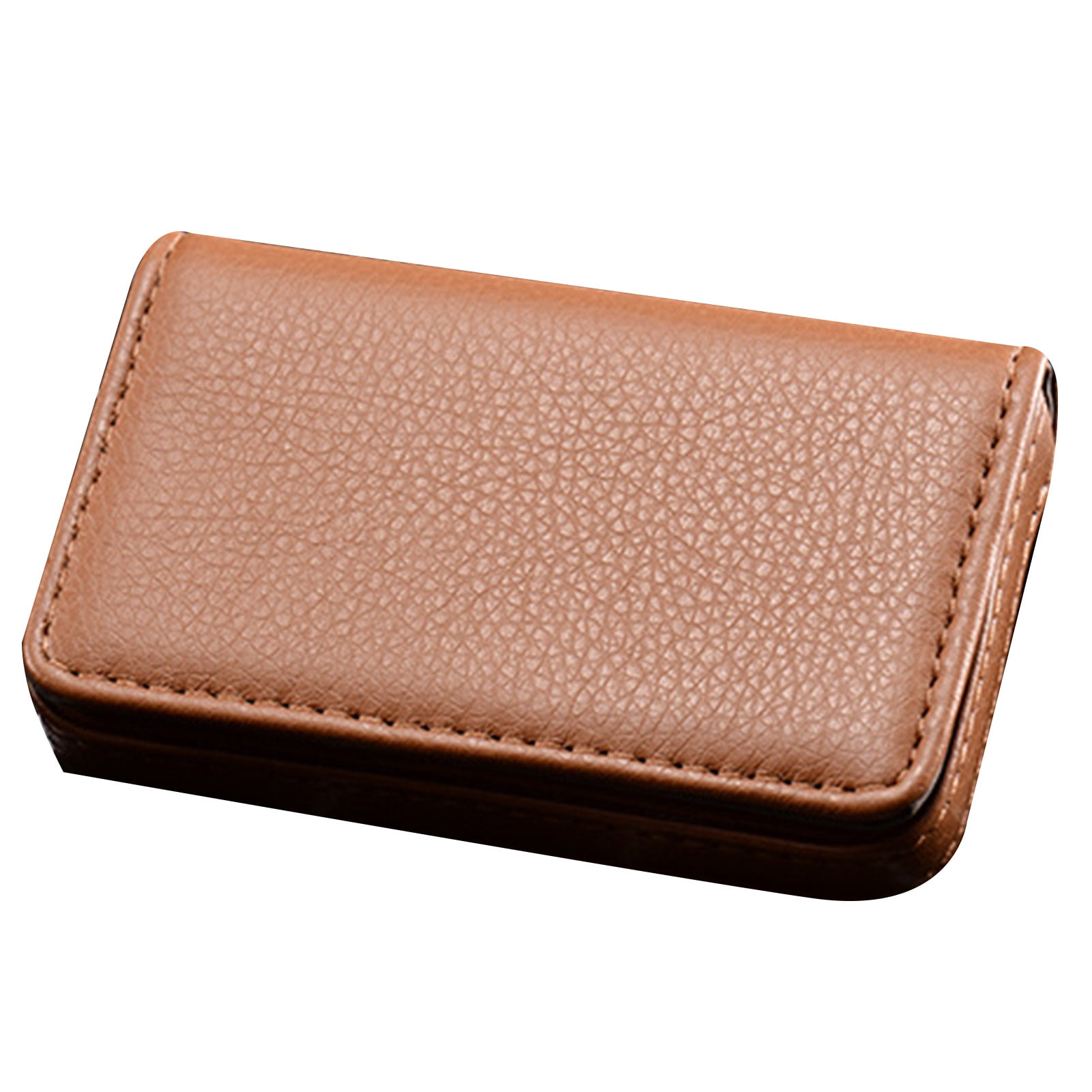 Faux Leather Business Card Holder with Magnetic Closure Slim Compact ...