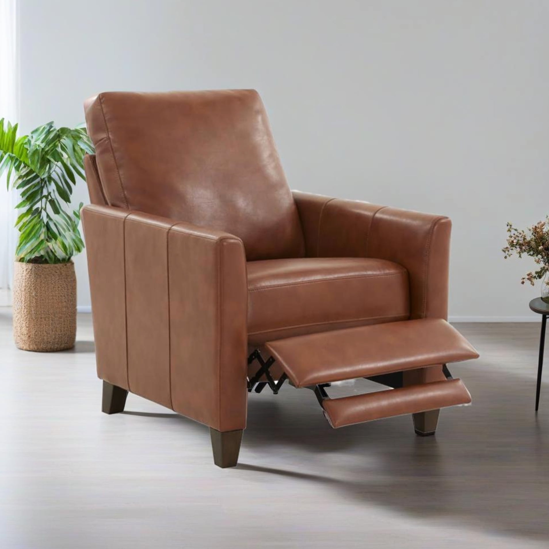 Faux Leather Comfort Recliner - Solid Construction, Foam Filling ...