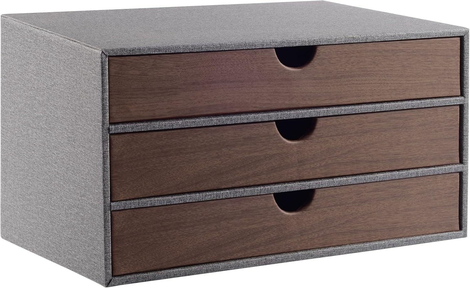 Faux Leather Desk Organizer with 3 Drawers for Cloth-effect File ...