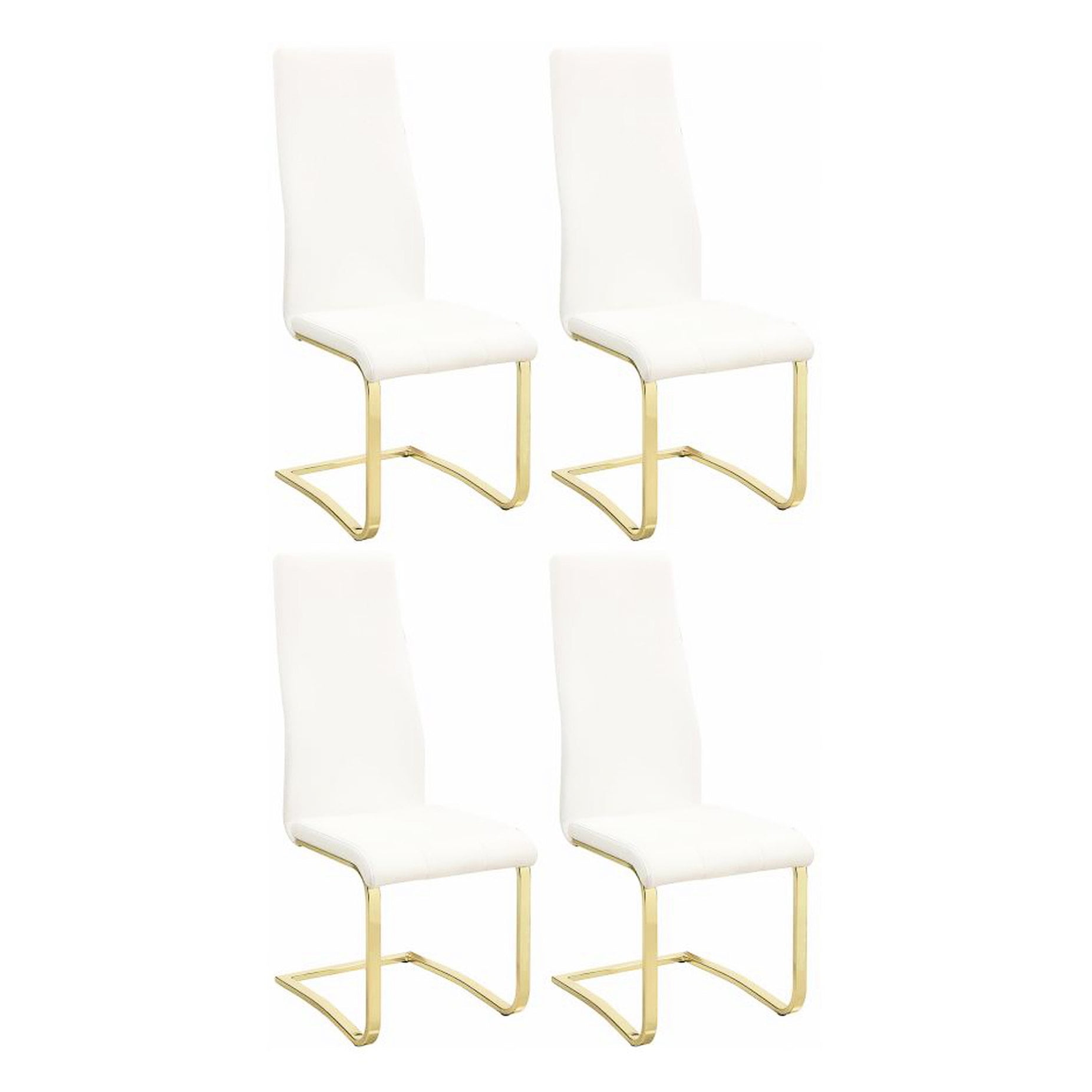 Faux Leather Dining Chair Set+L-Shape Metal Legs”-“Modern Interiors ...
