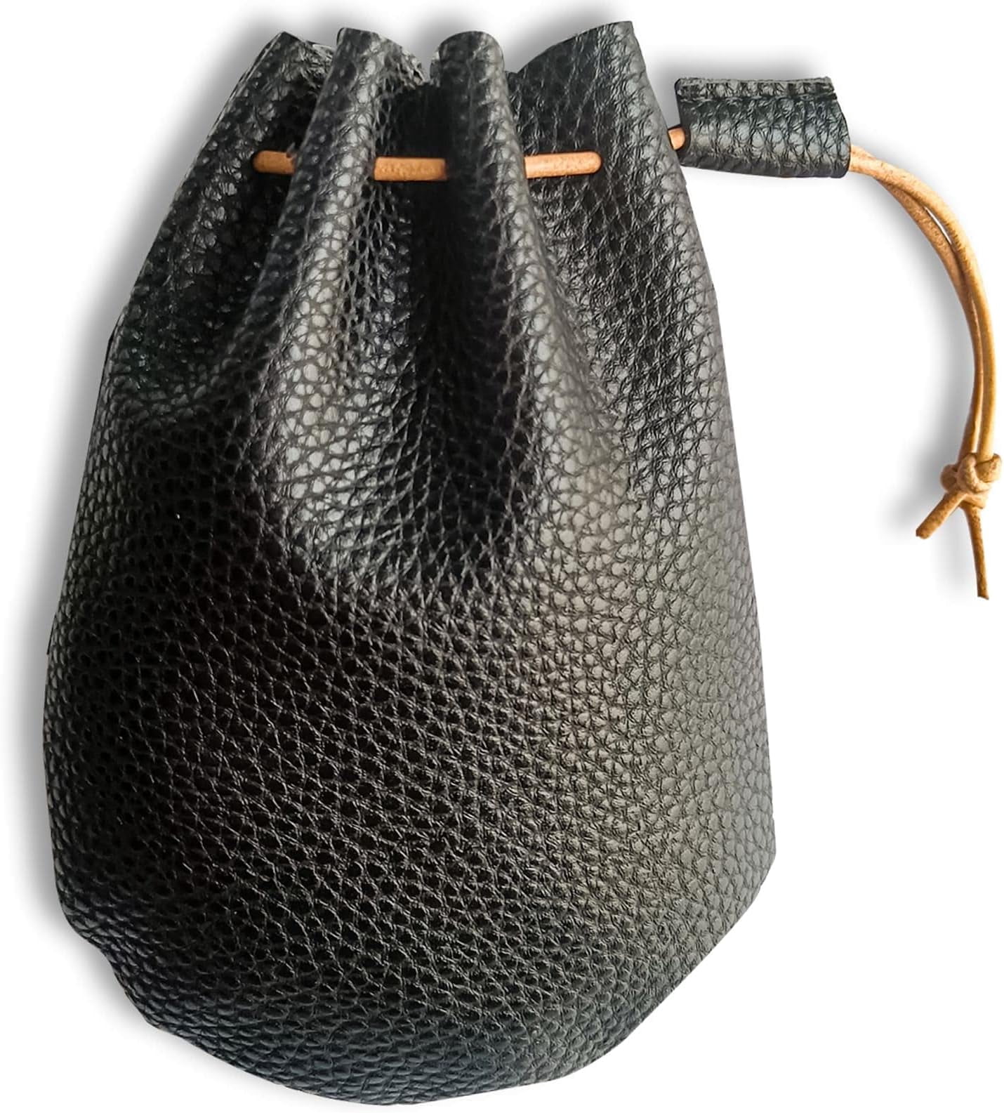 Faux Leather Drawstring Pouch, Pouch for Men, holder for purse, Change ...