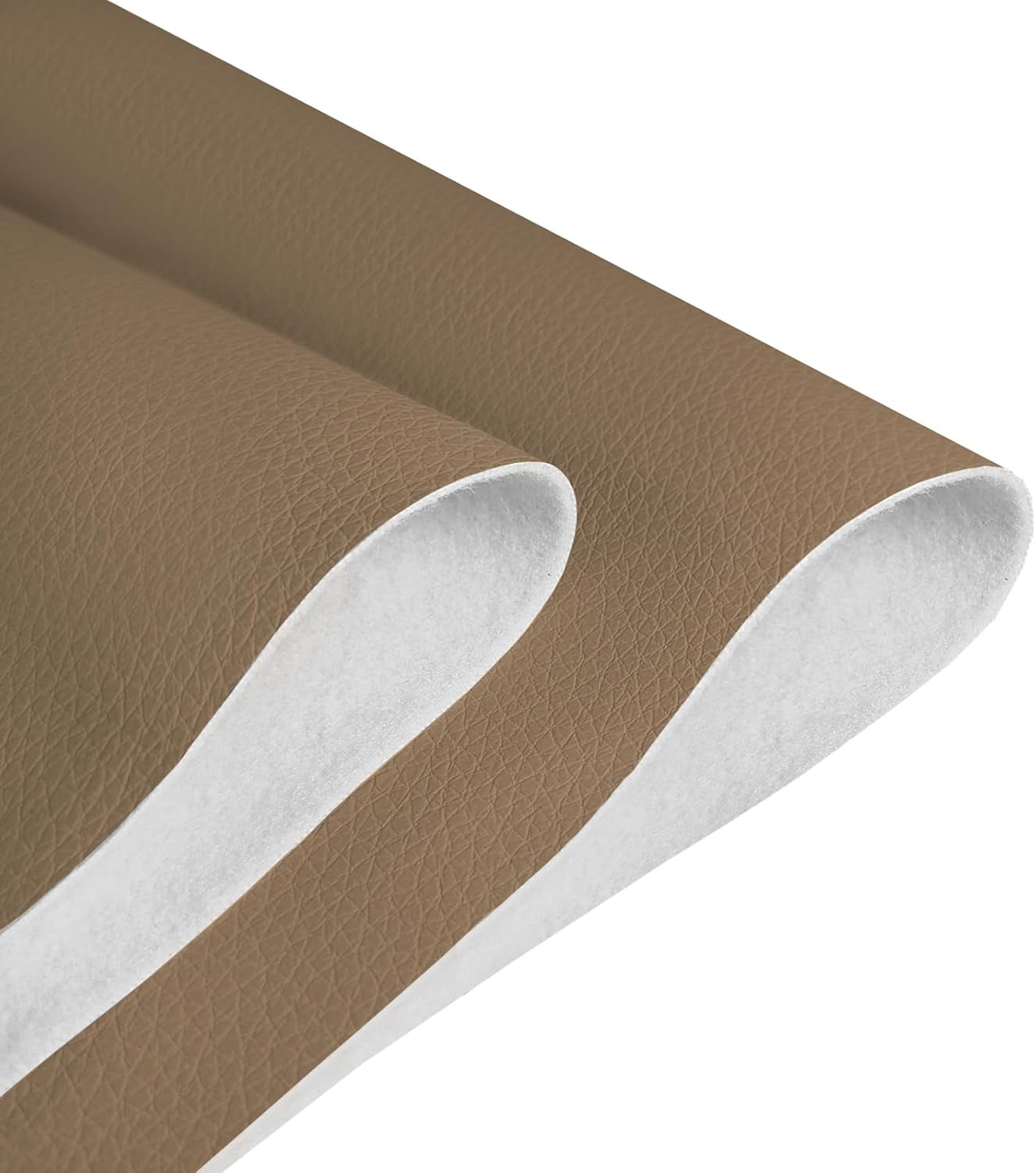 Faux Leather Fabric, 54"x36" Thick Durable Synthetic Upholstery Lychee ...