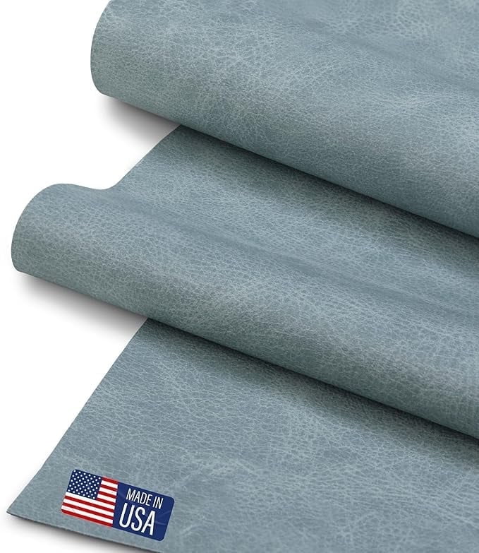 Faux Leather Fabric, Thick Durable Synthetic Repholstery Leather Vinyl ...