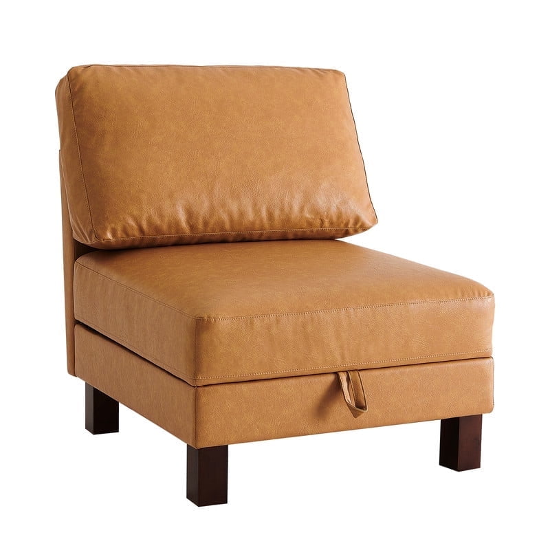 Faux Leather Modular Sofa, Module A - Walmart.com